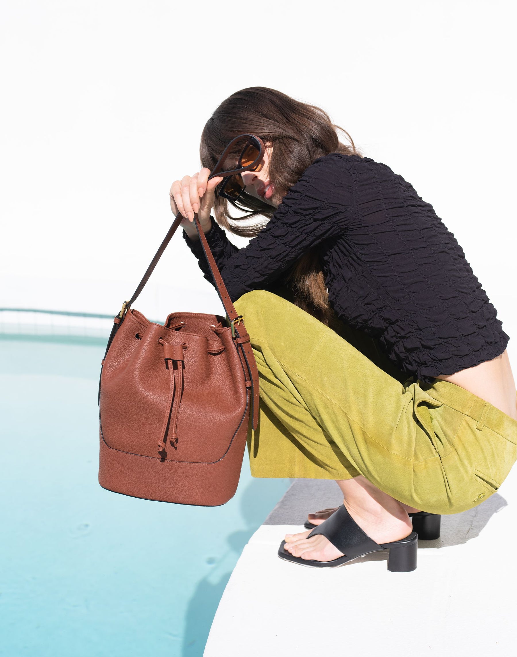Luxe Cinch Bucket Bag Luxe Cinch Bucket Bag | Hyer Goods